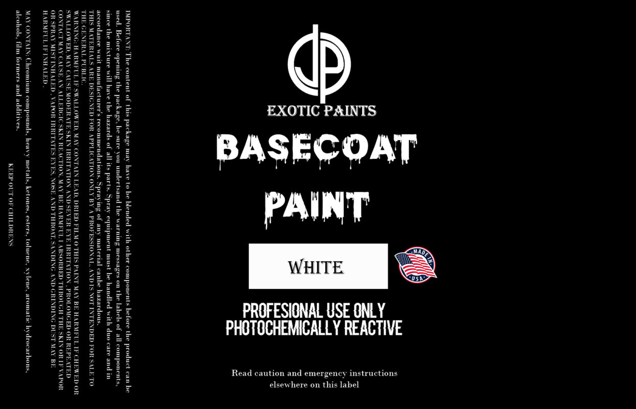 White – Basecoat Paint – JP Exotic Paints